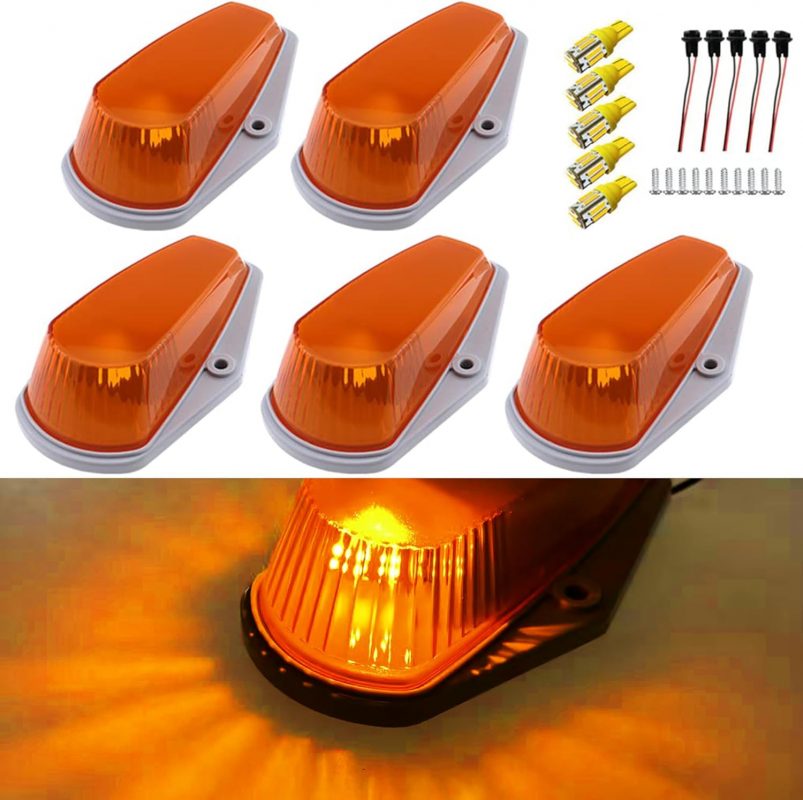 GLOFE 5x LED Top Roof Cab Marker Clearance Running Light Smoke Lens ...